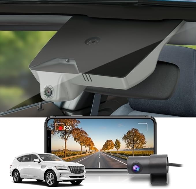 Fitcamx Front 4K+Rear 1080P Dash Cam for 2021-2025 Genesis GV80 2.5T ...