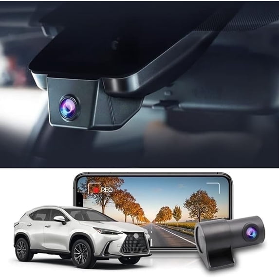 Fitcamx Front 4K+Rear 1080P Dash Cam for 2023-2026 Lexus RX350 RX350h ...
