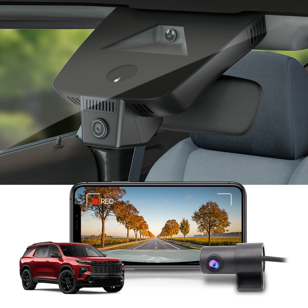 Fitcamx Front 4K+Rear 1080P Dash Cam Adapts for Chevy Traverse 2024 ...