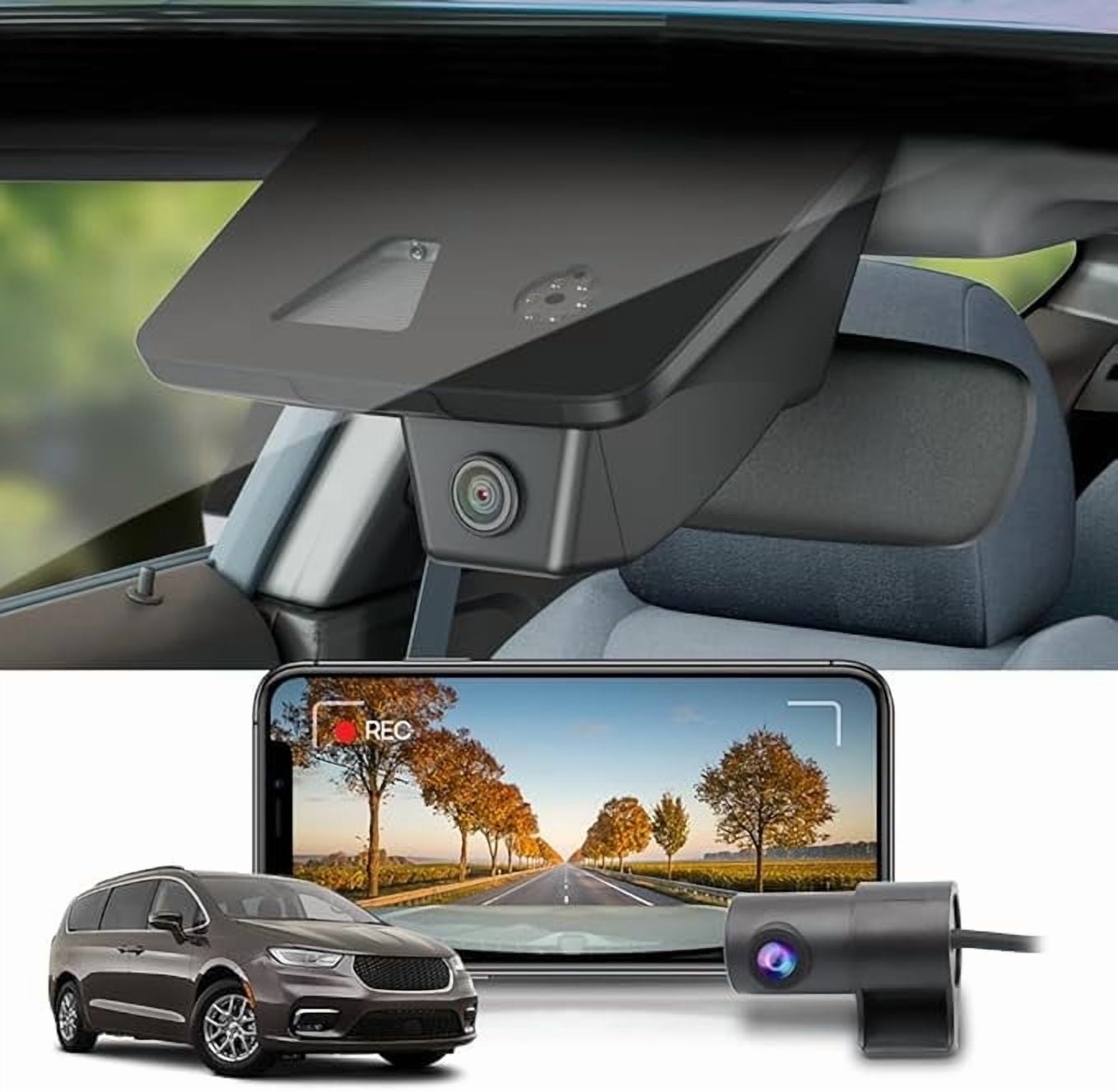 Fitcamx Front 4K+Rear 1080P Dash Cam Adapts for Chrysler Pacifica 2018 ...