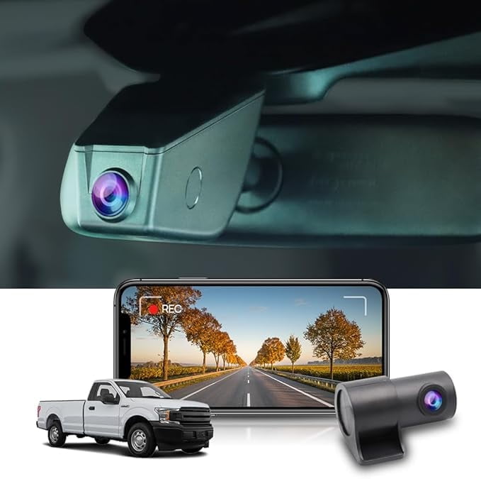 Fitcamx Front 4K+Rear 1080P Dash Cam Adapts for Ford F150 2013-2020 ...