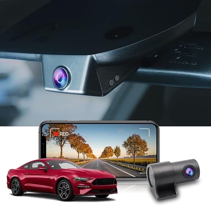 Fitcamx Front 4K+Rear 1080P Dash Cam Adapts for Ford Mustang 2014-2023 ...