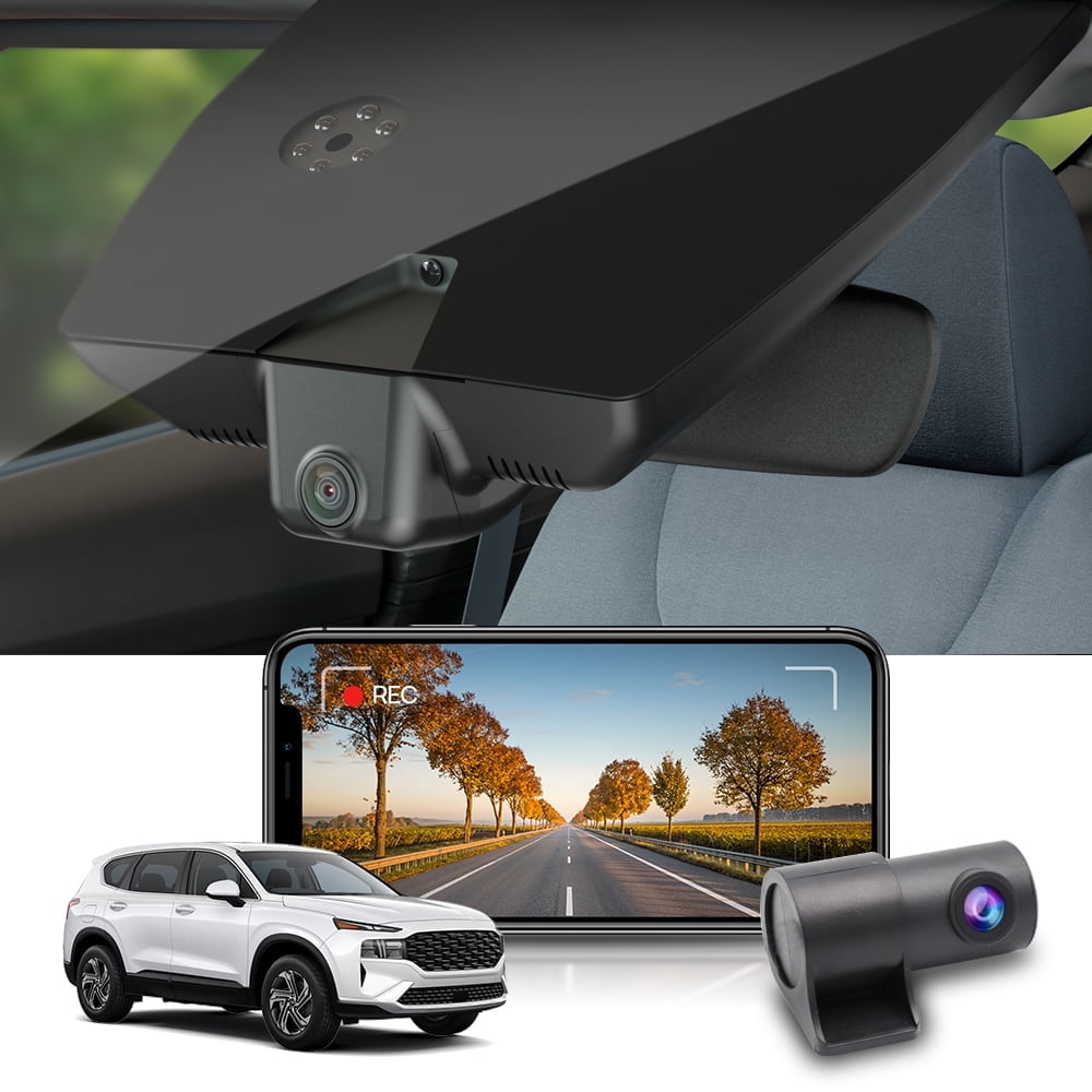 Fitcamx Front 4K+Rear 1080P Dash Cam Adapts for Hyundai Santa Fe 2021 ...