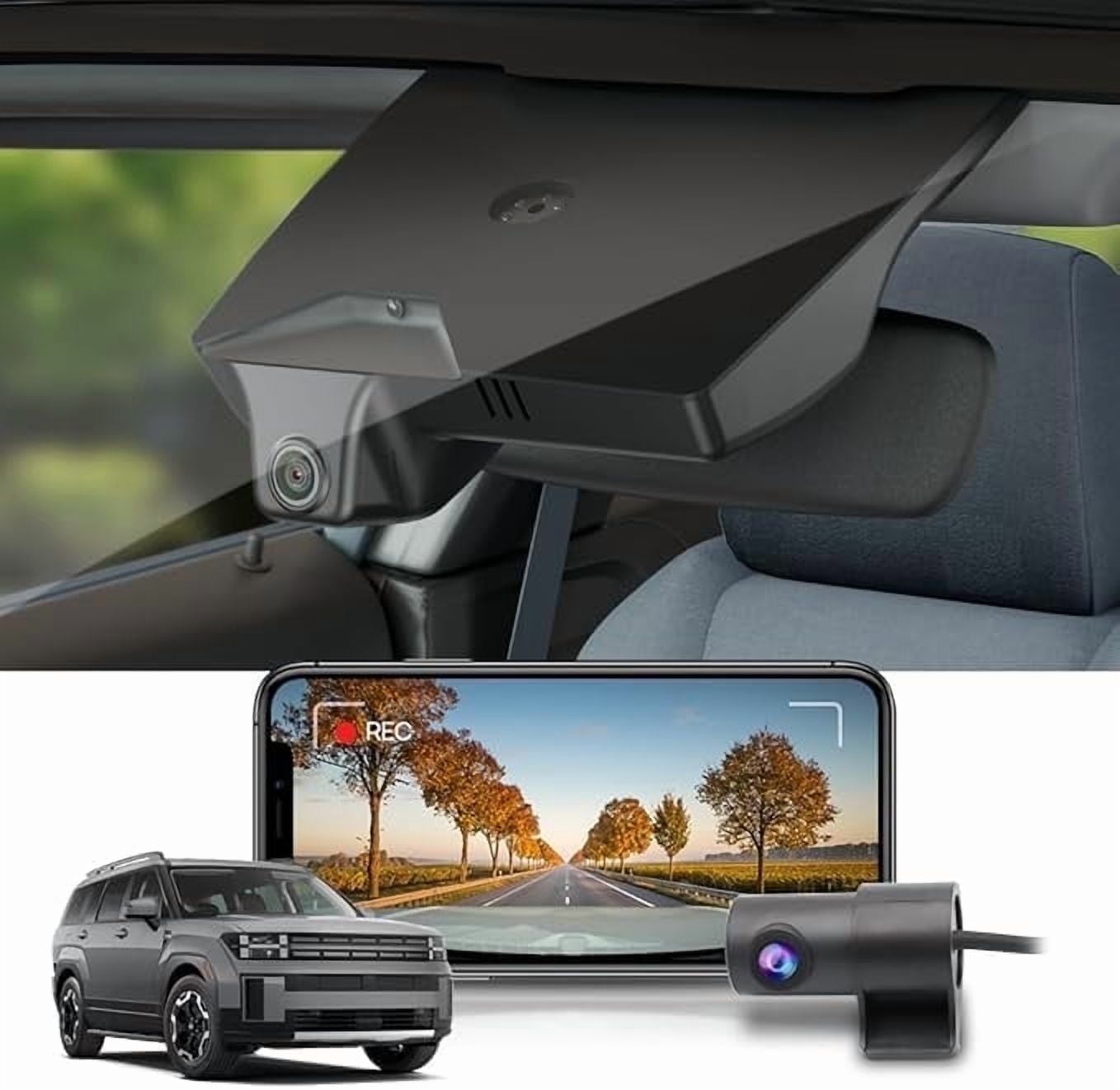 Fitcamx Front 4K+Rear 1080P Dash Cam Adapts for Hyundai Santa Fe 2024 ...