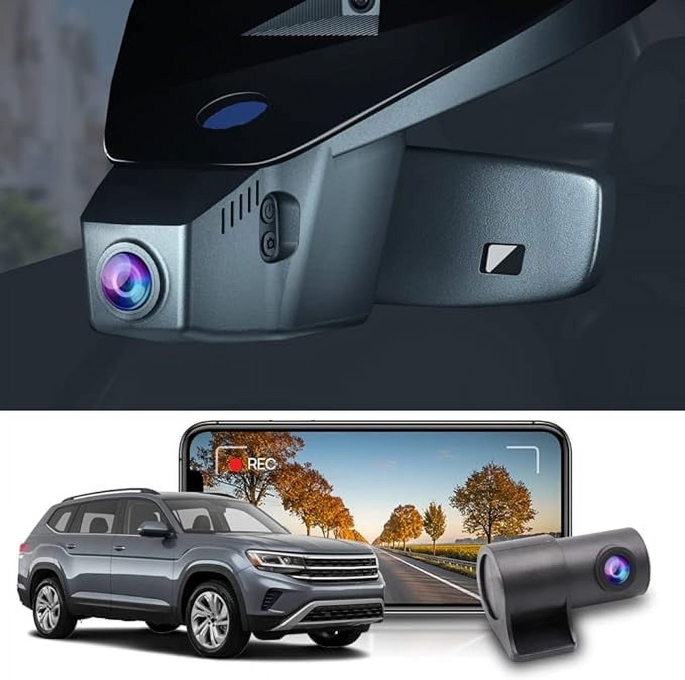 Fitcamx Front 4K+Rear 1080P Dash Cam Adapts for Volkswagen Atlas 2018 ...