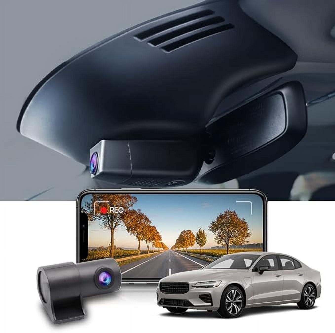 Fitcamx Front 4K and Rear 1080P Dash Cam Adapts for Volvo S60 V60 2019 ...