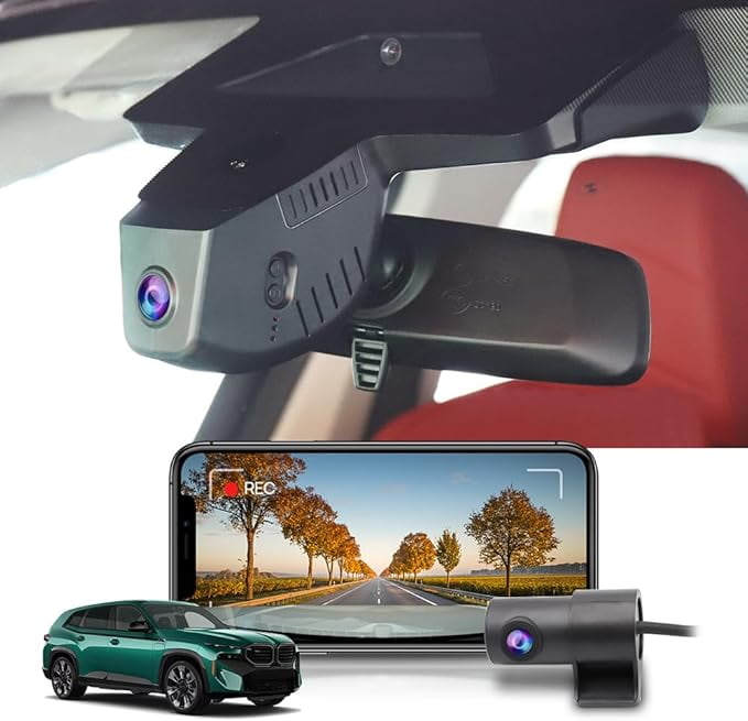 Fitcamx Front 4K+Rear 1080P Dash Cam Adapts for BMW XM 2023-2025 (HD2 ...