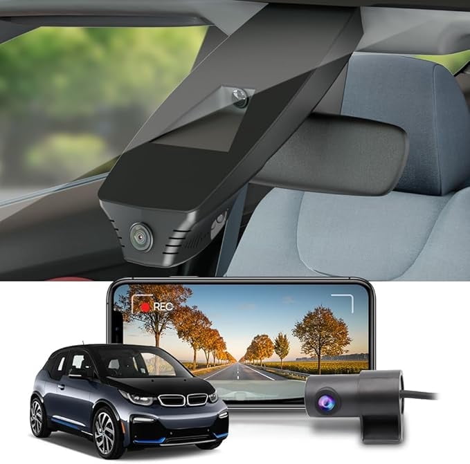 Fitcamx Front 4K+Rear 1080P Dash Cam Adapts for BMW i3 2018-2021 94Ah ...
