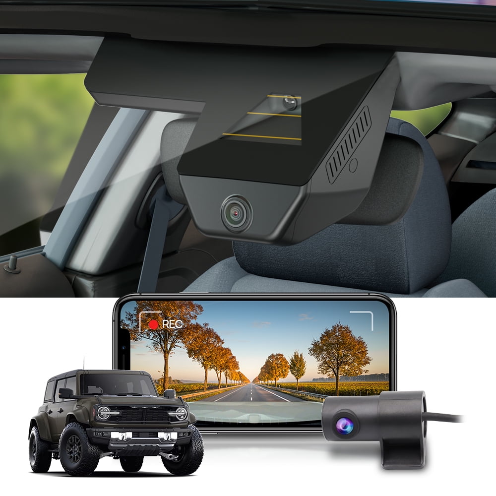Fitcamx Front 4K+Rear 1080P Dash Cam Adapts for Ford Bronco 2025 2026 ...