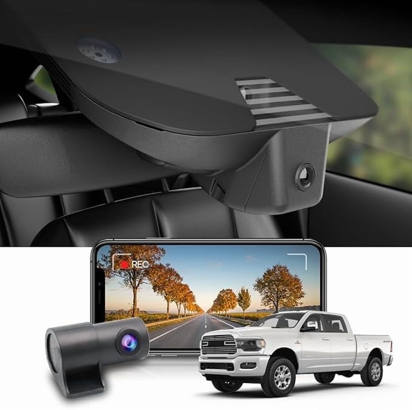 Fitcamx Front 4K+Rear 1080P Dash Cam for RAM 2500 3500 (Model C ...