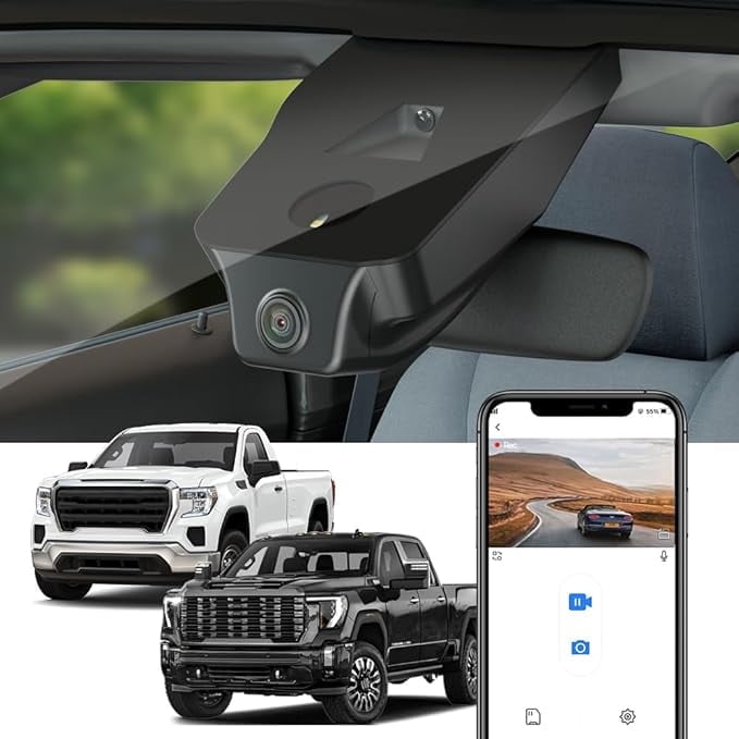Fitcamx Integrated 4K Dash Cam for 2020-2024 GMC Sierra 1500 2500HD ...