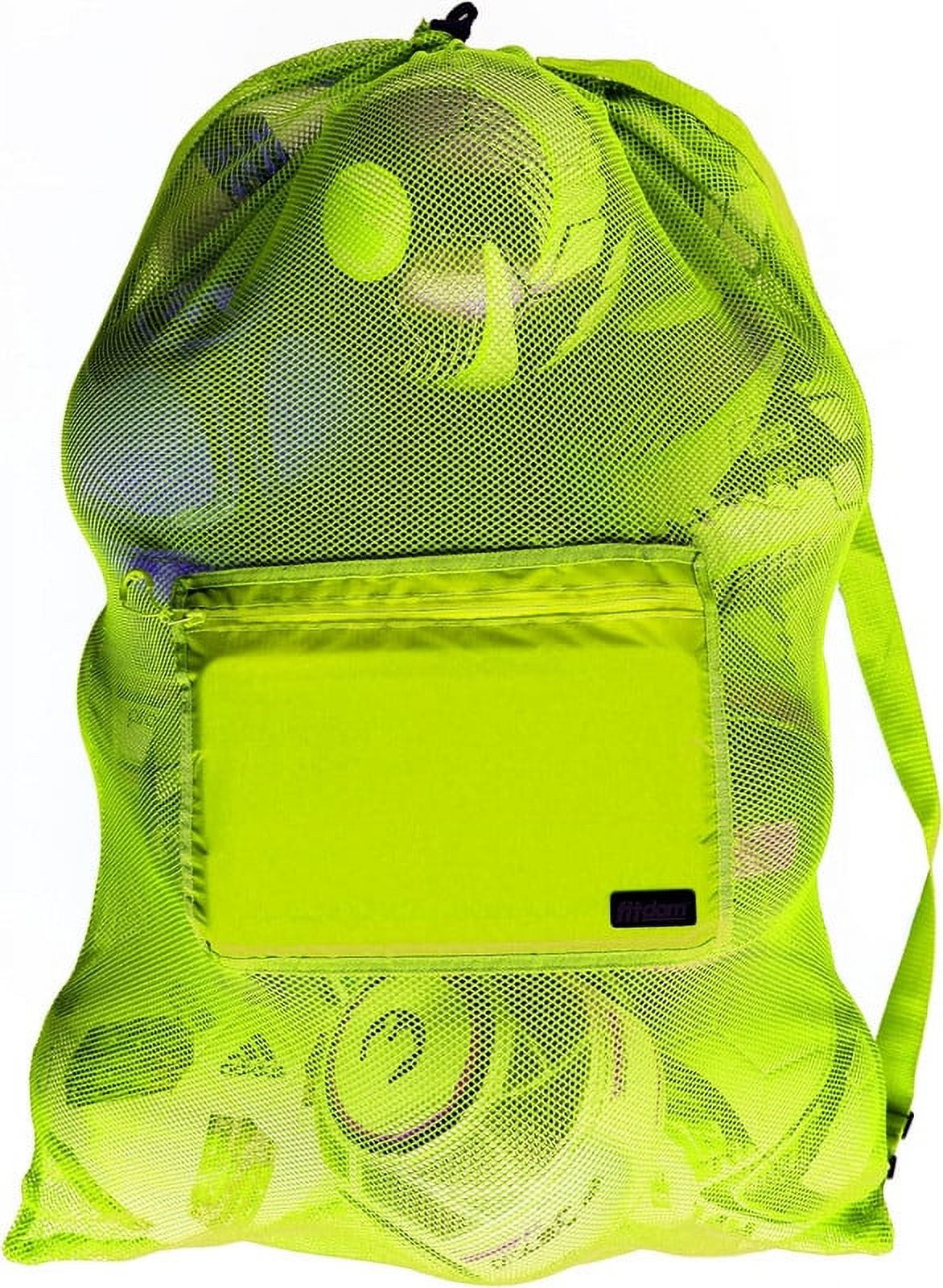 Fitdom Extra Large Heavy Duty Mesh Bag. Best for Soccer Ball, Water ...
