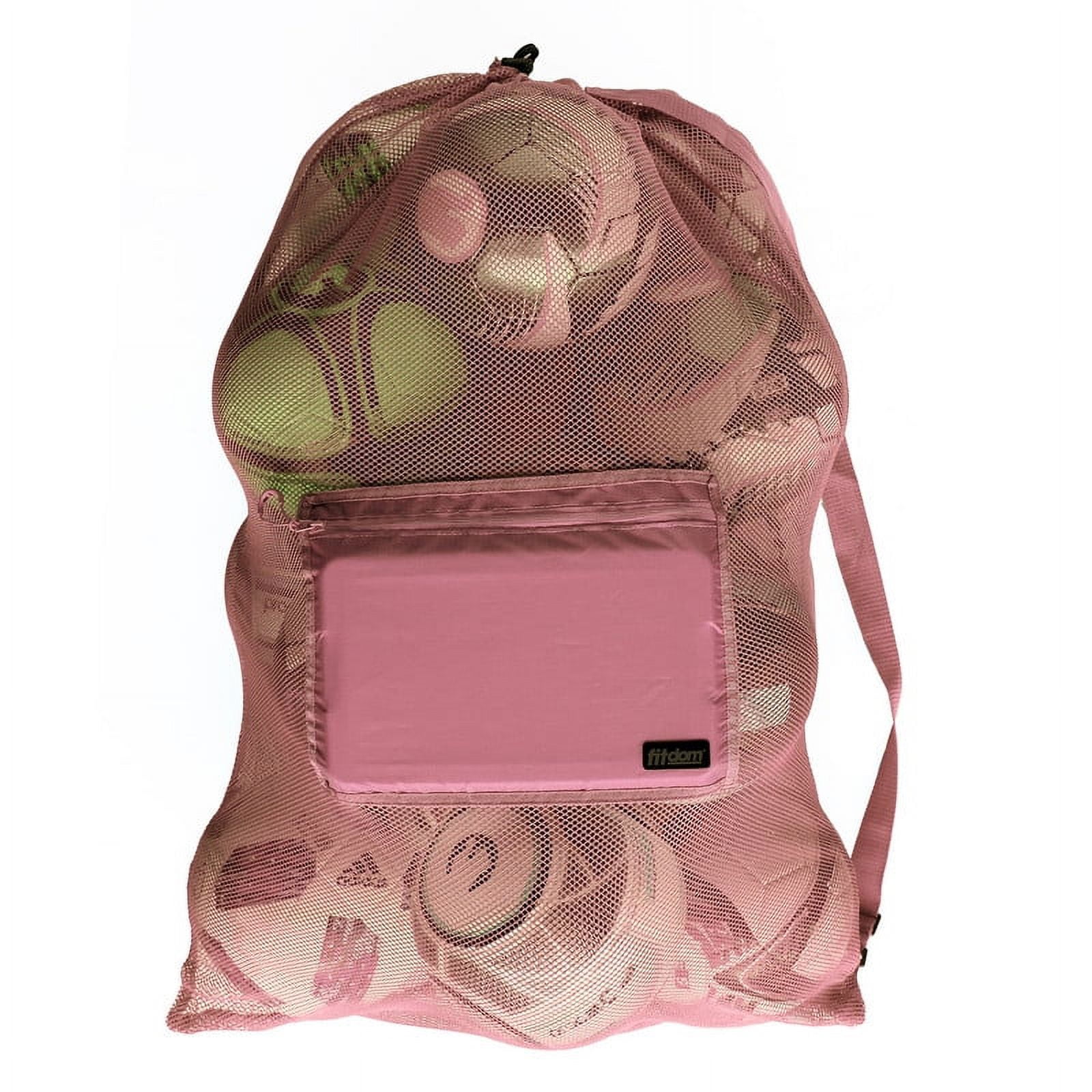 Fitdom Extra Large Heavy Duty Mesh Bag. Best for Soccer Ball, Water ...
