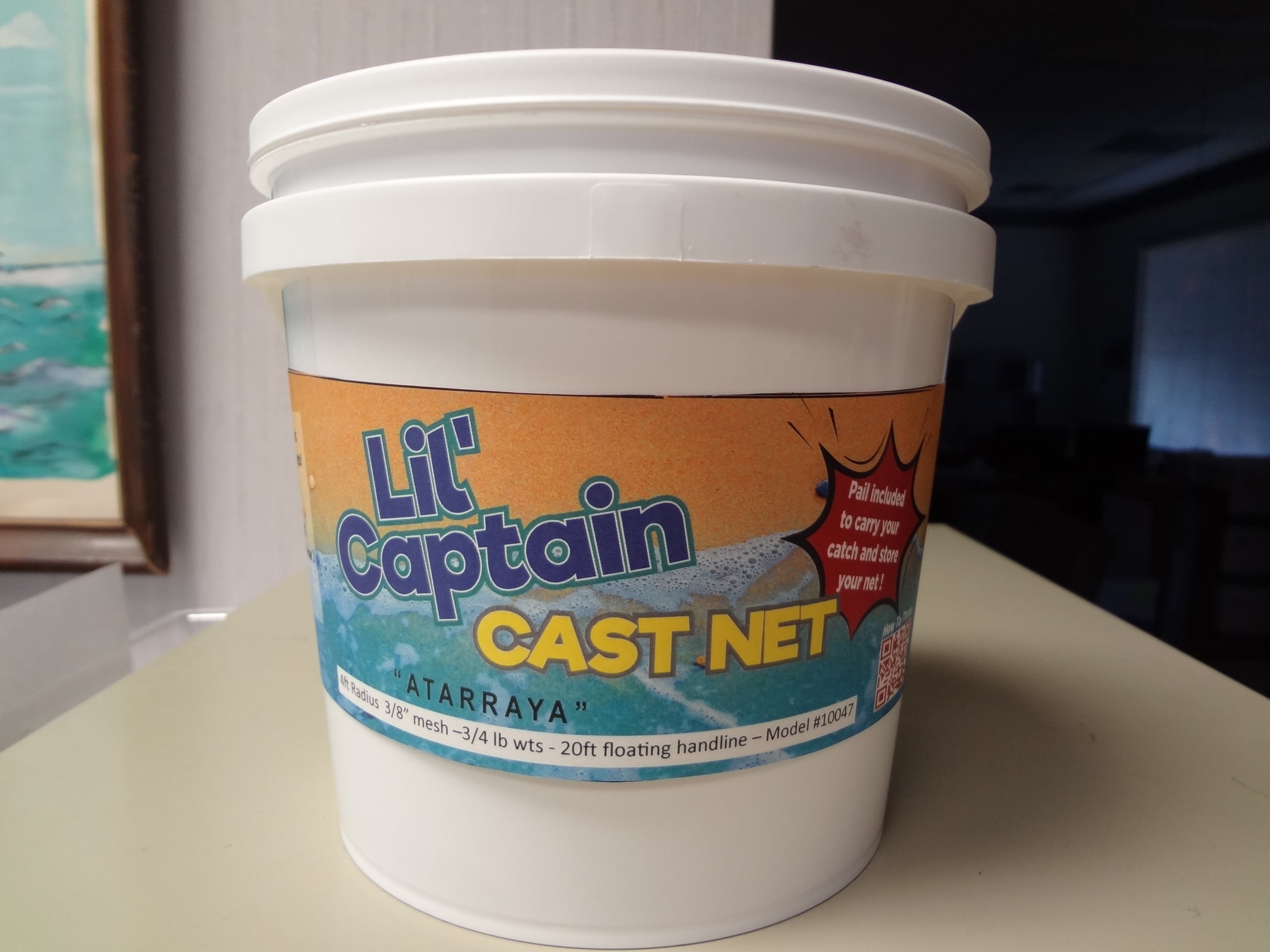 Fitec Super Spreader Lil' Captain 3' x 3/8'' Casting Fishing Net with ...