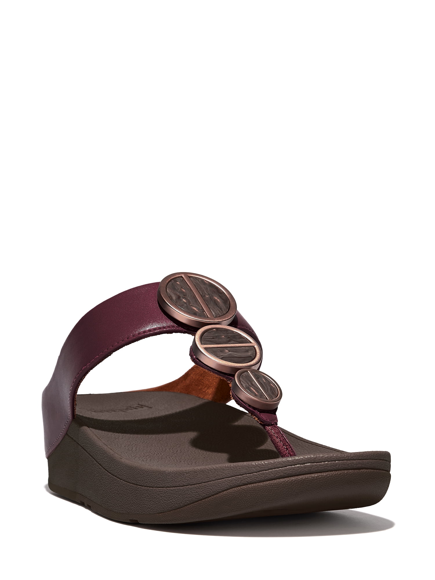 Fitflop Women's Halo Metallic-Trim Toe-Post Sandals - Walmart.com