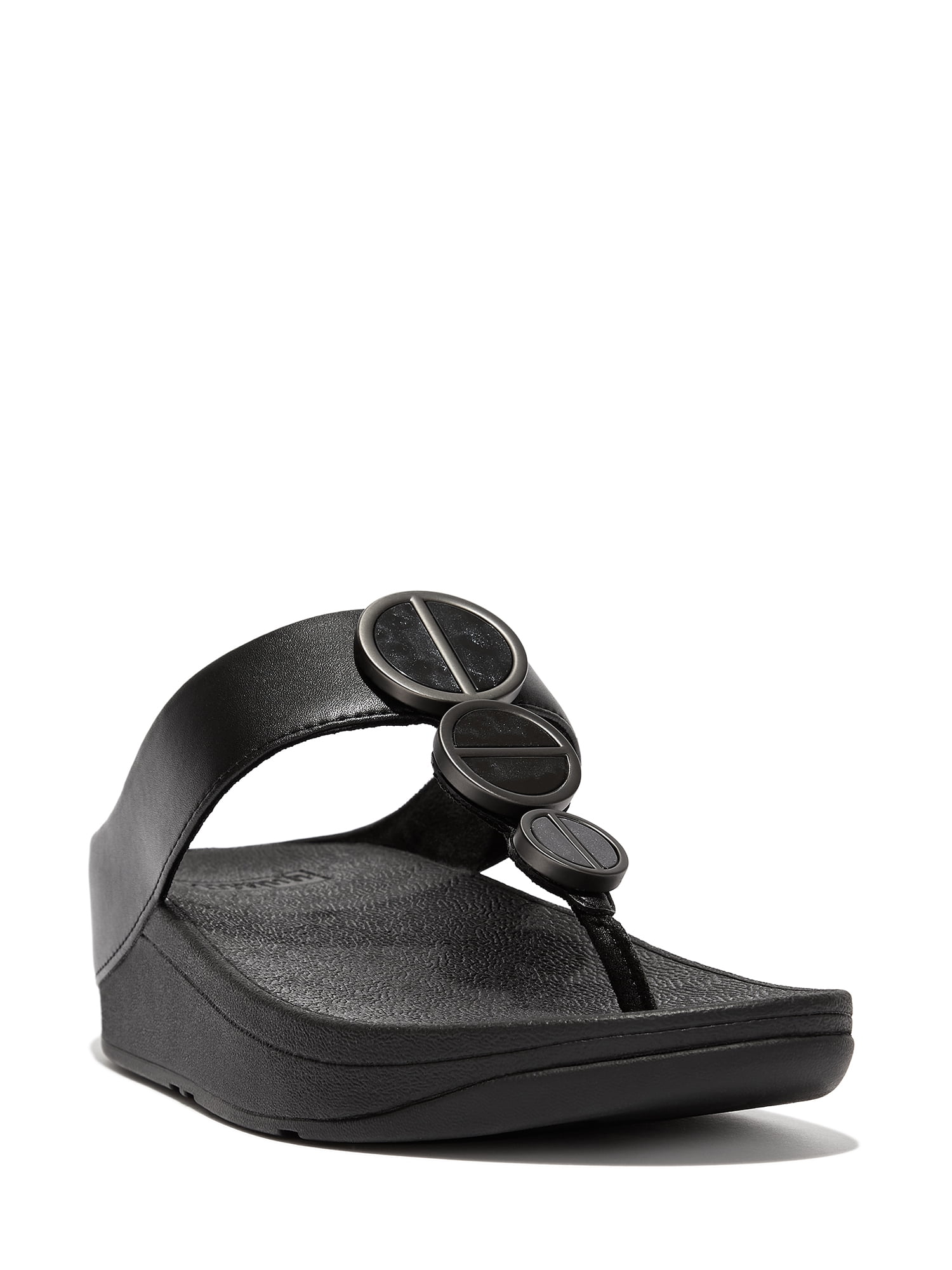 Fitflop Women's Halo Metallic-Trim Toe-Post Sandals - Walmart.com