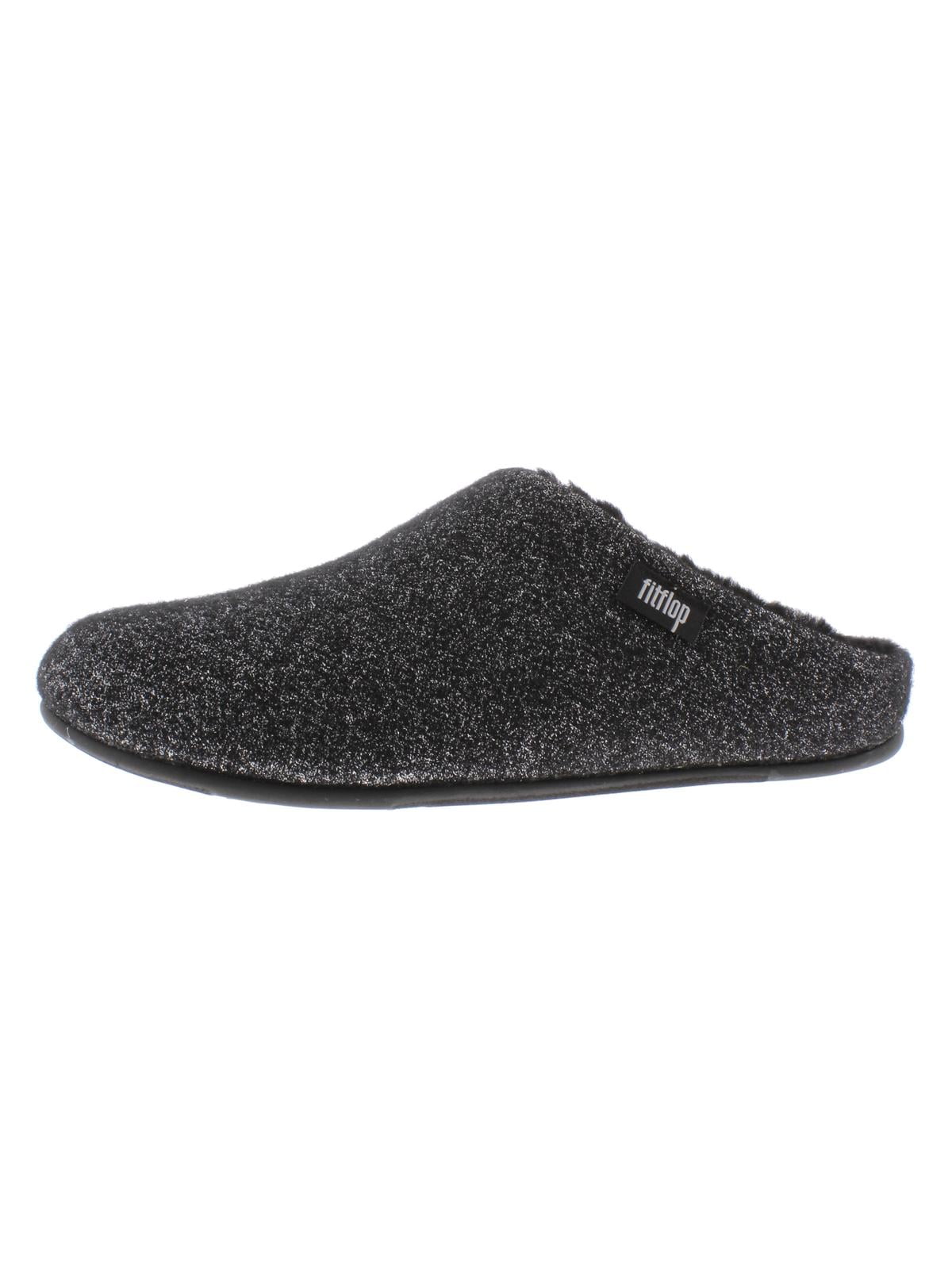 Fitflop Womens Chrissie Glimmerwool Slipper Shoes, Black, US 5 ...