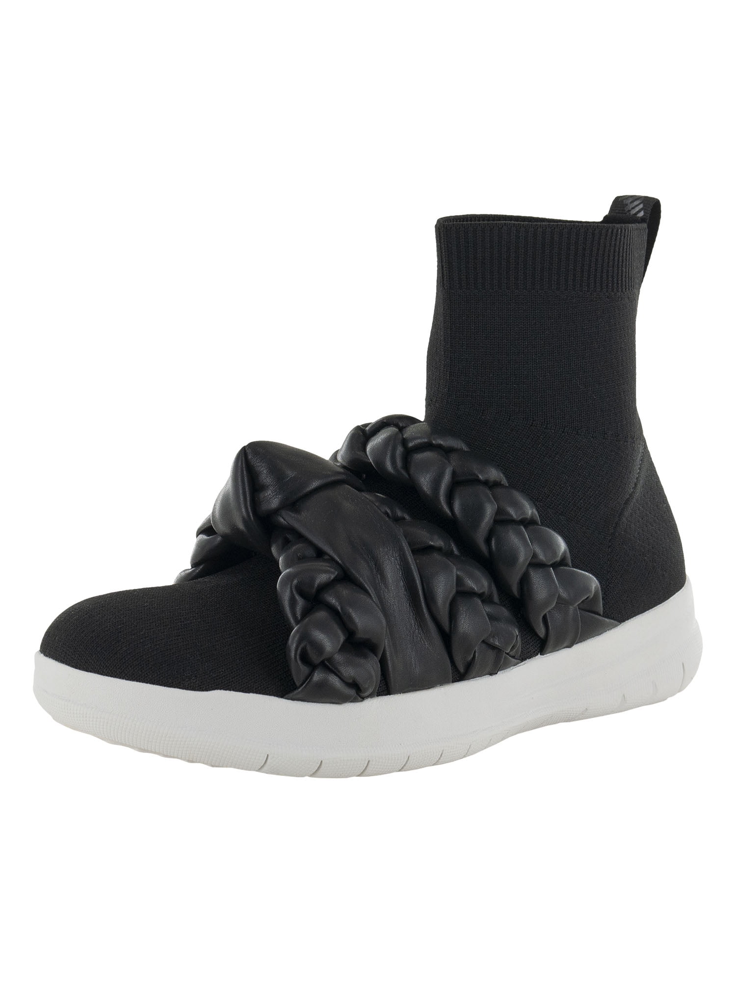 Fitflop Womens Uberknit Braid Sock Boot Sneaker Shoes, Black, US 7 ...