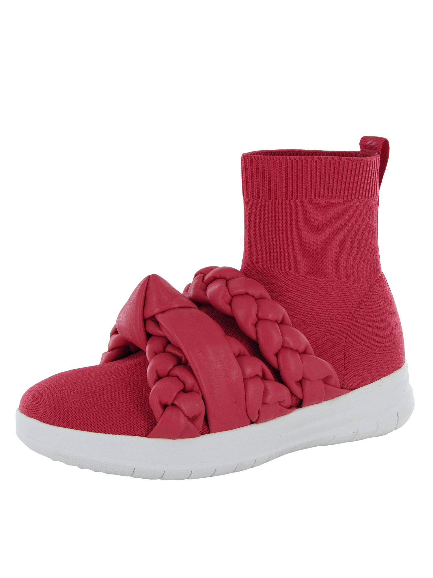 Fitflop Womens Uberknit Braid Sock Boot Sneaker Shoes, Passion Red, US ...