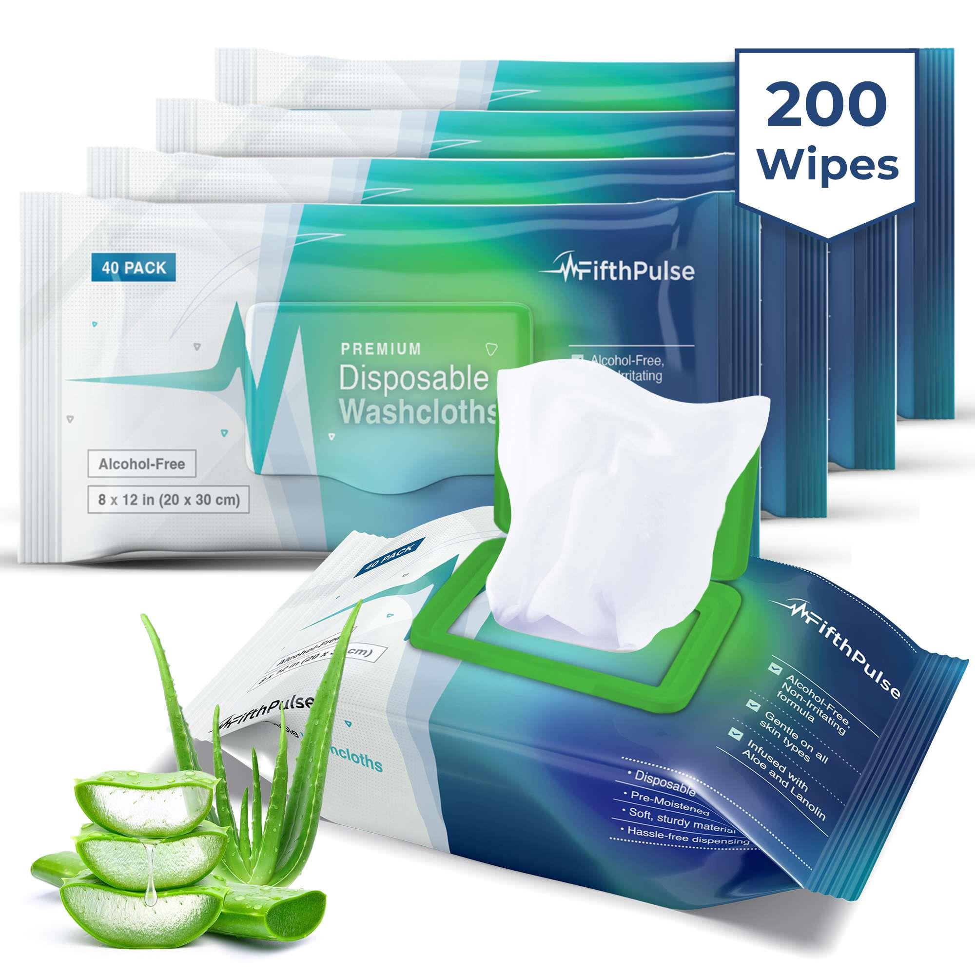 FifthPulse Disposable Body Wipes For Adults (200) - Premoistened Body ...