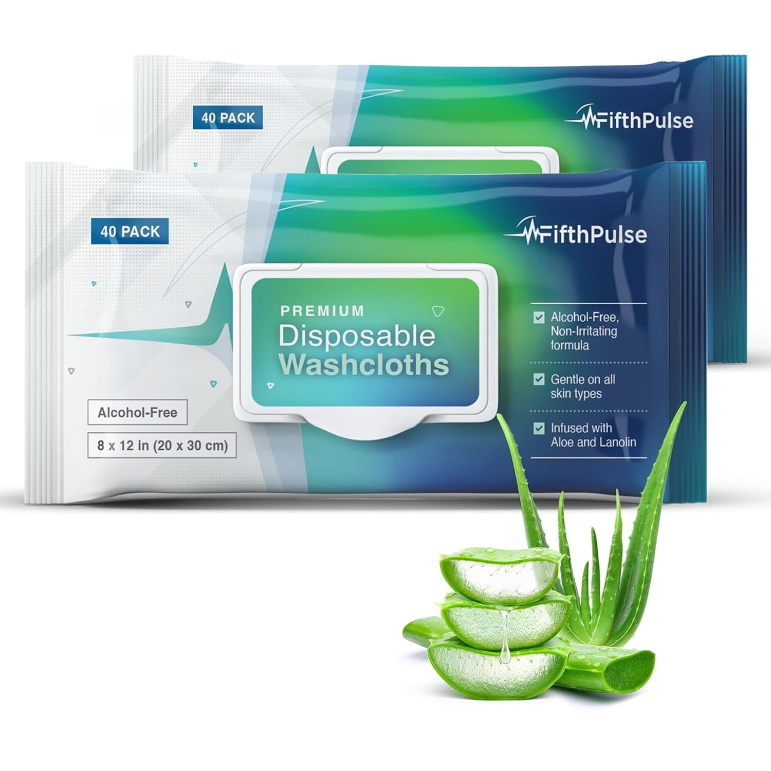 FifthPulse Disposable Body Wipes For Adults (80) - Premoistened Body ...