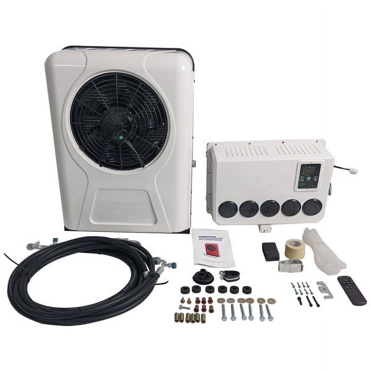 Fithood 12V Air Conditioner Kit Universal 12000 BTU fit for Semi Trucks Bus RV Caravan 60A-80A ...