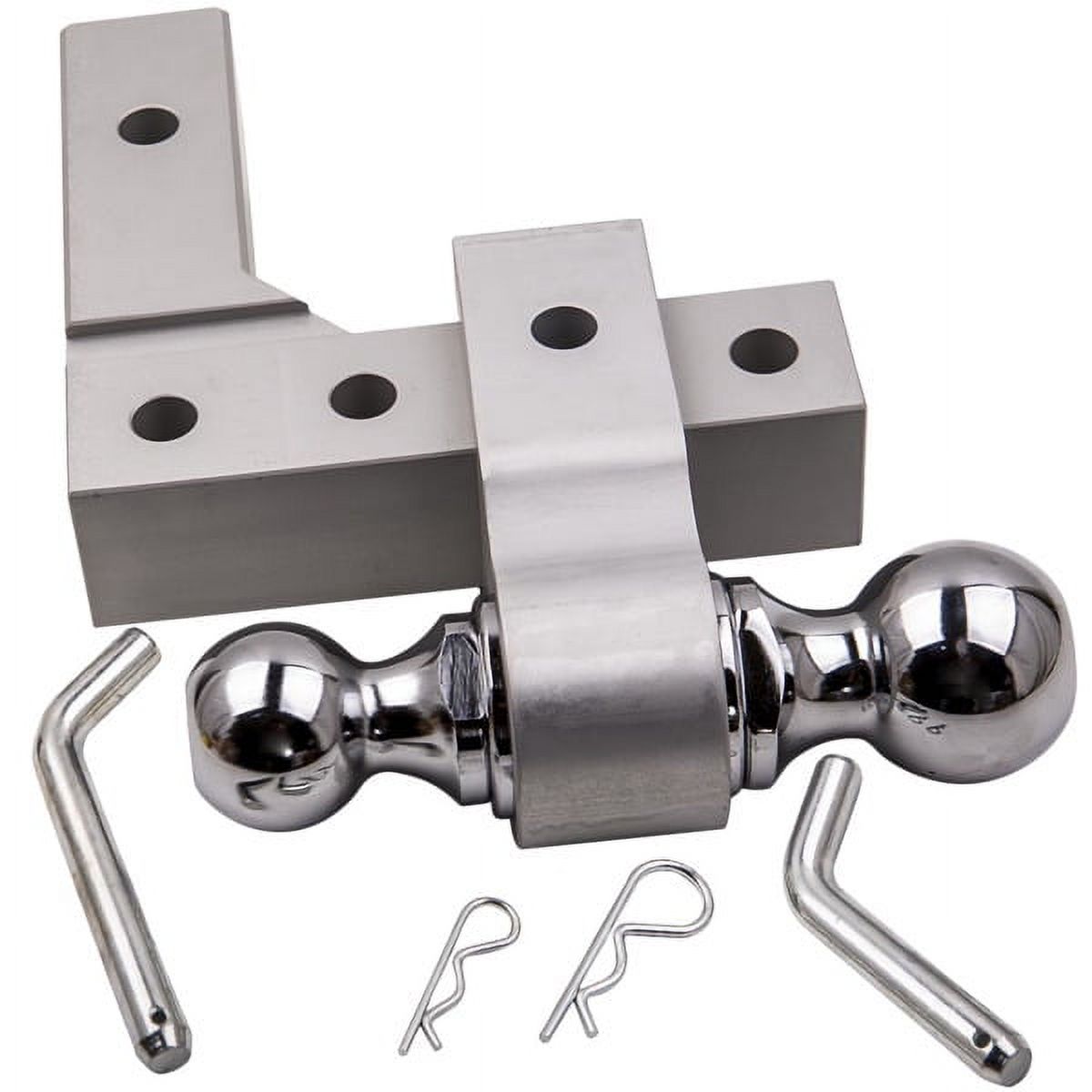 Fithood 2" 2-5/16" Dual Ball Mount Hitch Adjustable Aluminum Raise Drop ...