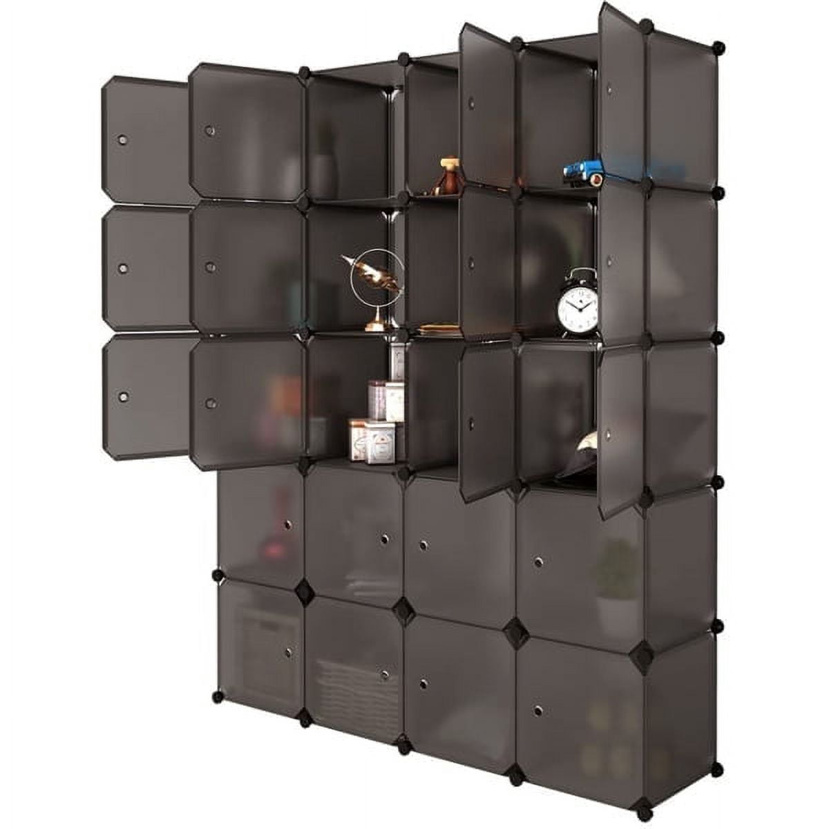 Fithood 20 Cube Organizer Stackable Plastic Cube Storage Shelves Design ...