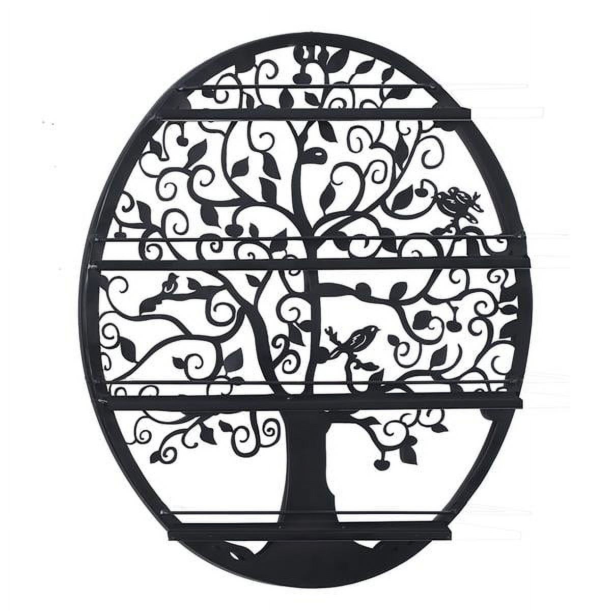 Fithood 4 Tier Metal Circular Nail Polish Display Organizer Wall Rack ...