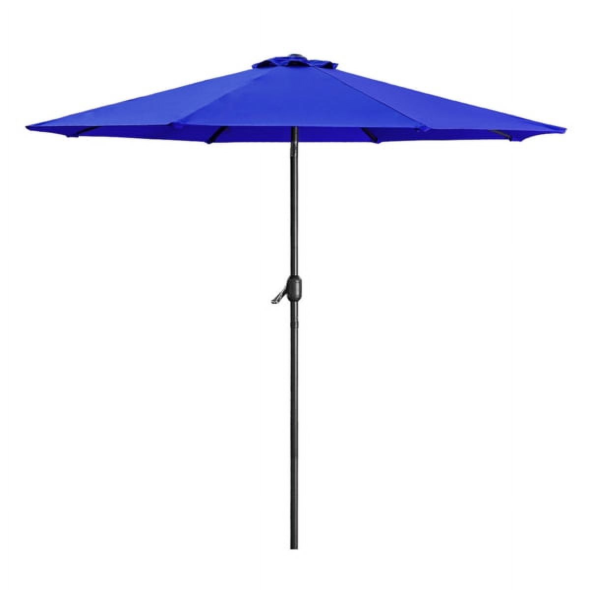 Fithood 9FT Blue Patio Umbrella Pool Umbrella Table Umbrella with Push ...