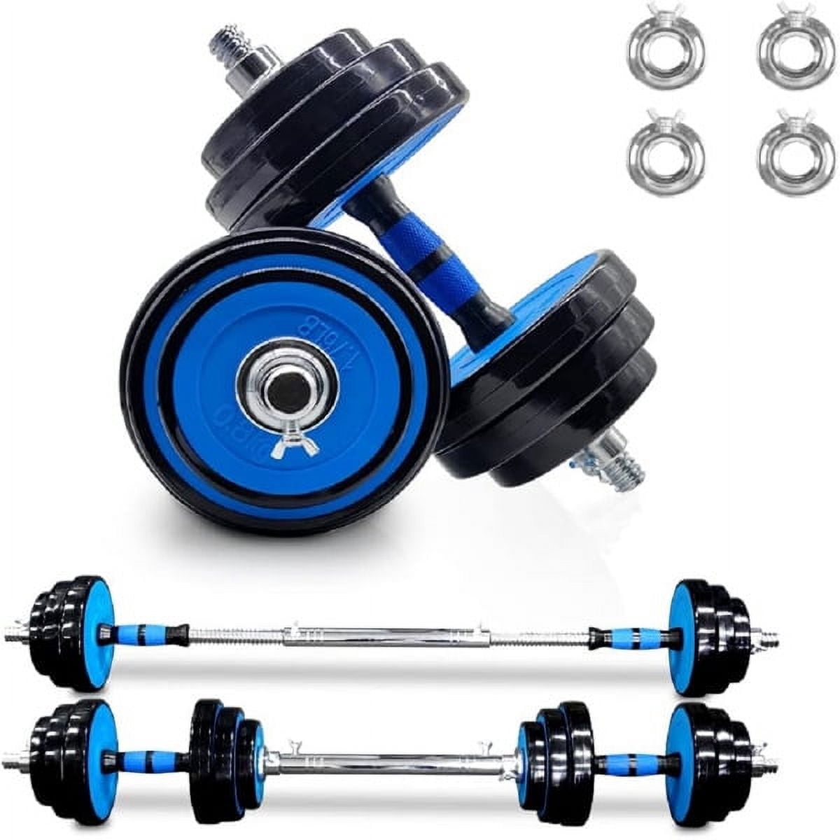 Fithood Adjustable Weights Dumbbells Set of 2, 44Lbs 2 in 1 Exercise ...