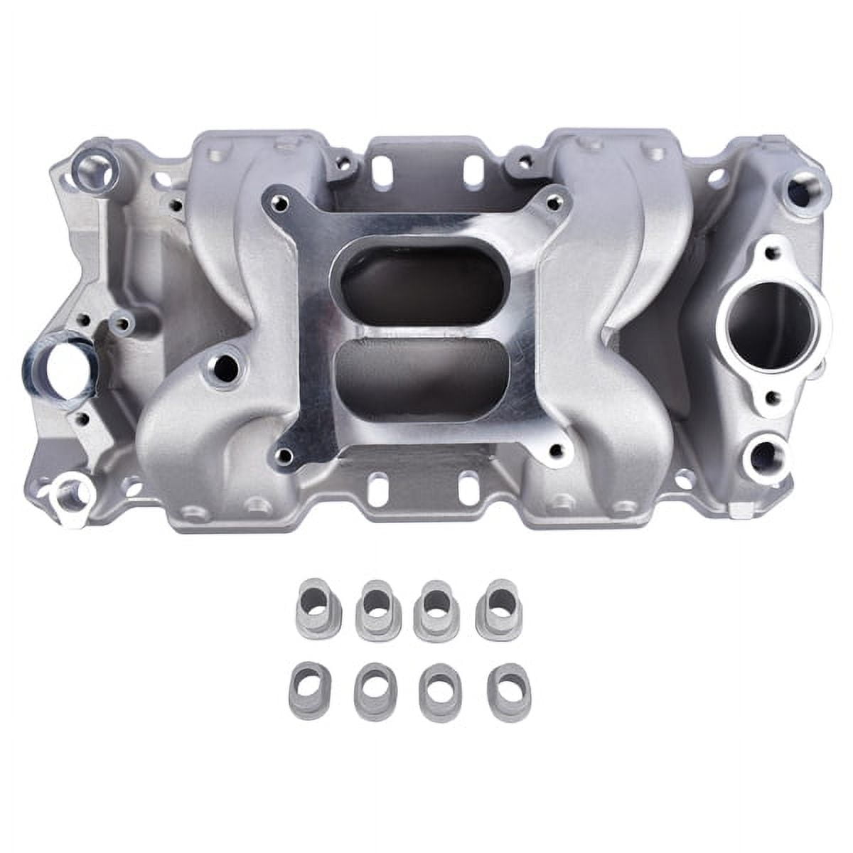 Fithood Aluminum Dual Plane Air Gap Intake Manifold For Small Block ...