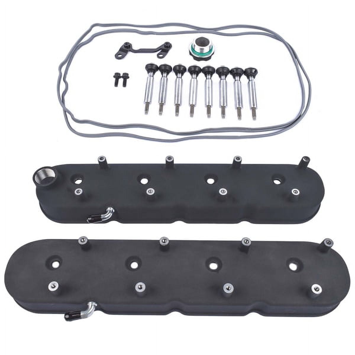 Fithood Black Cast Aluminum Tall LS Valve Covers with Coil Mounts For ...