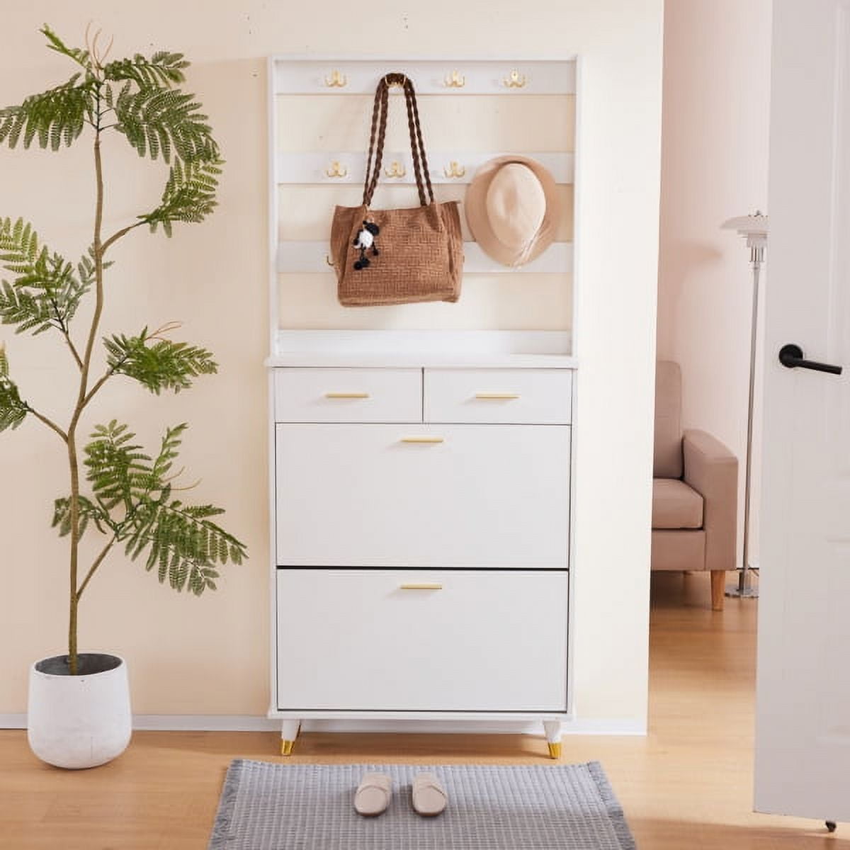 Fithood Entryway Bedroom Armoire,Shoe Cabinet,Wardrobe Armoire Closet ...