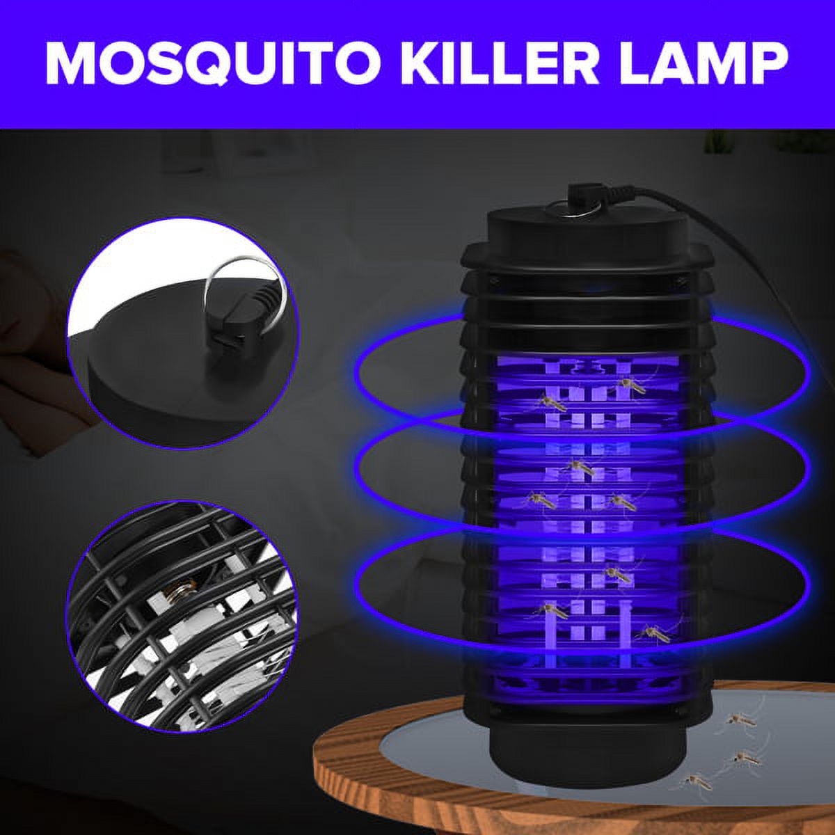 Fithood LED Light Electric mosquitof Insect Killer Zapper Fly Bug Trap ...