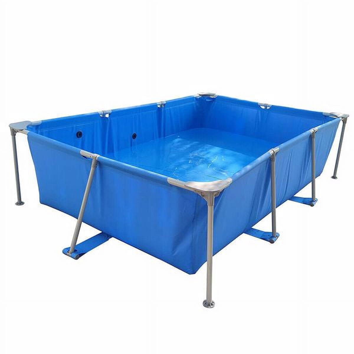 Fithood Large Backyard Big Rectangle Outdoor Metal Frame Swimming Pool ...