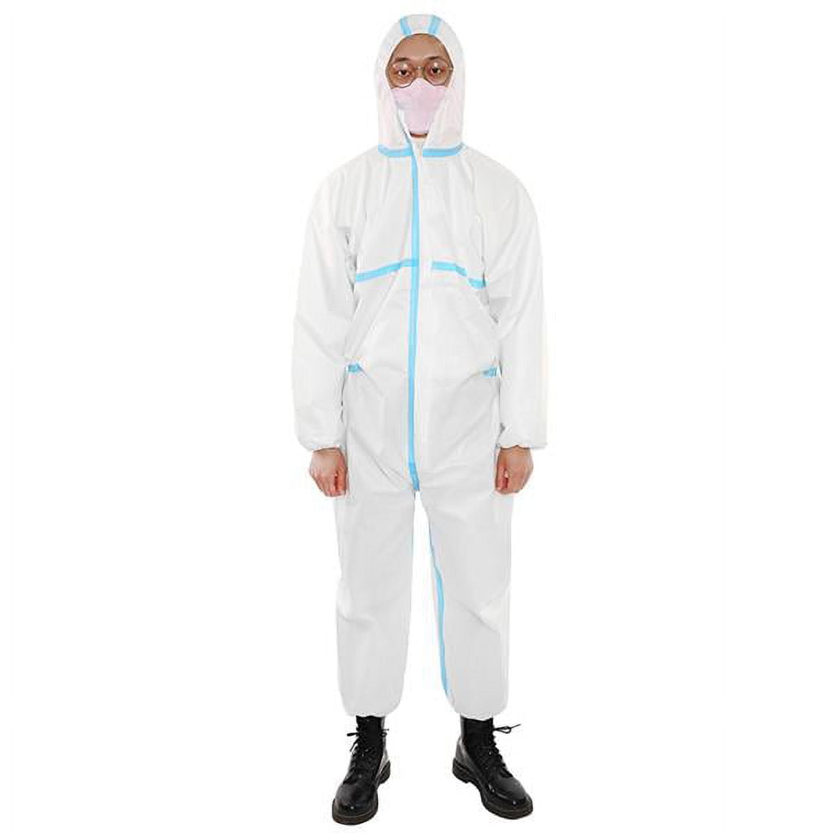 Fithood One-piece Disposable Elastic Wrist and Hood Coverall Protective ...
