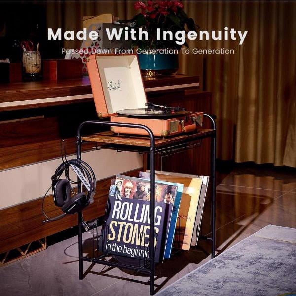 Fithood Record Player Stand,Turntable Stand,Record Player Table ...