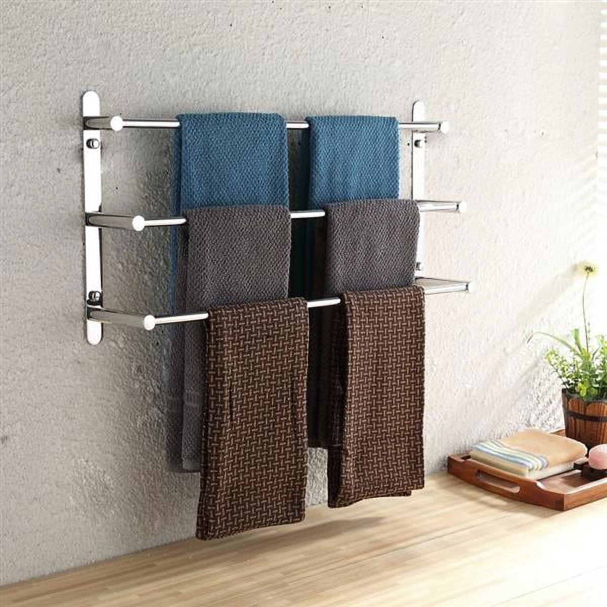Fithood THREE Stagger Layers Towel Rack SUS304 Stainless Steel Hand ...