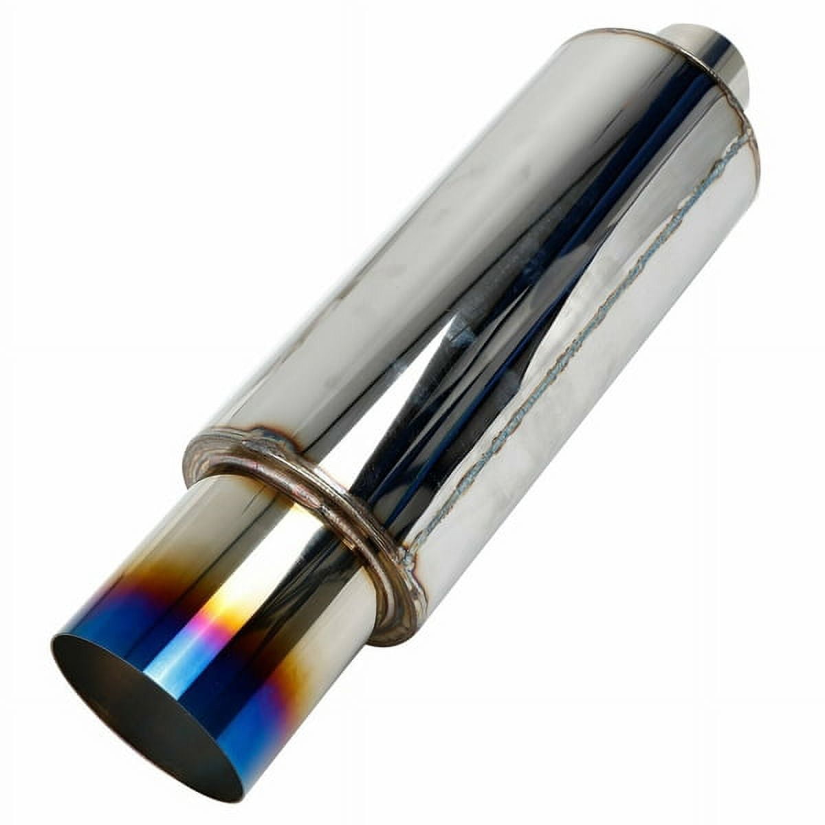 Fithood Universal JDM 4" N1 Style Blue Burn Tip Stainless Steel Weld On ...
