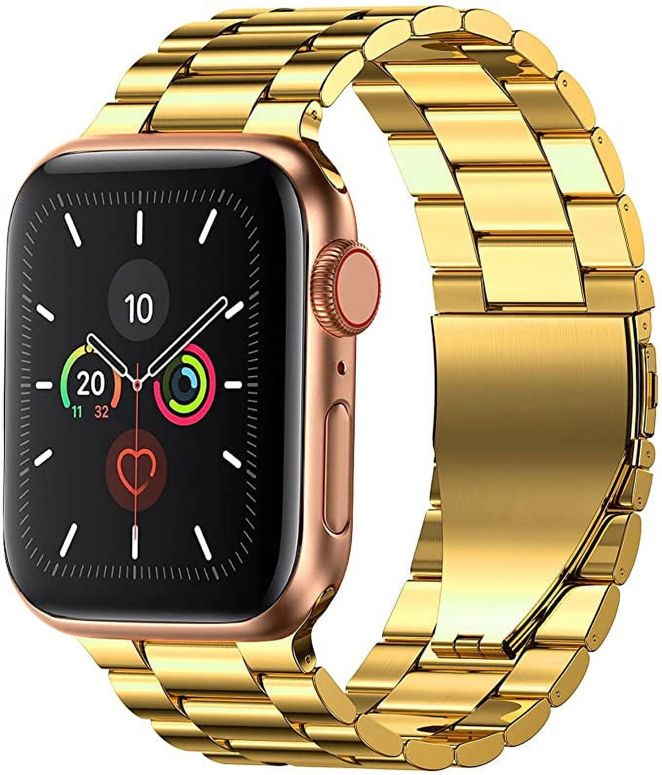 Fitlink Stainless Steel Metal Band for Apple Watch 45/44/42/41/40/38mm ...