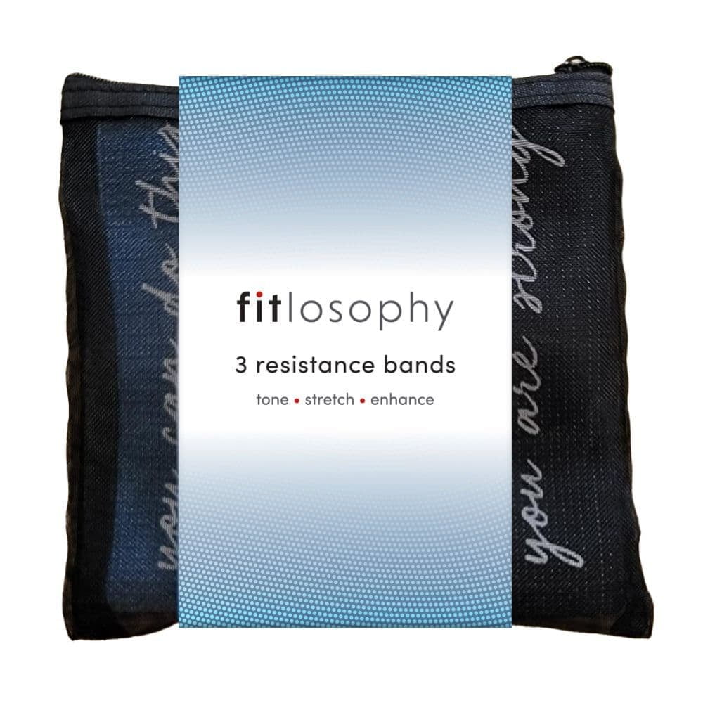 Fitlosophy, 3-Pack Resistance Bands Dark - Walmart.com