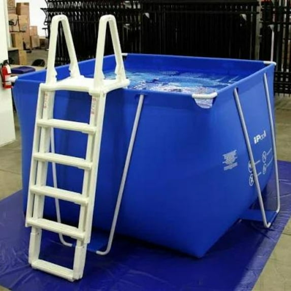Fitmax Portable 9x9' Therapy Swimming Pool for Aquatic Exercise (Ladder ...