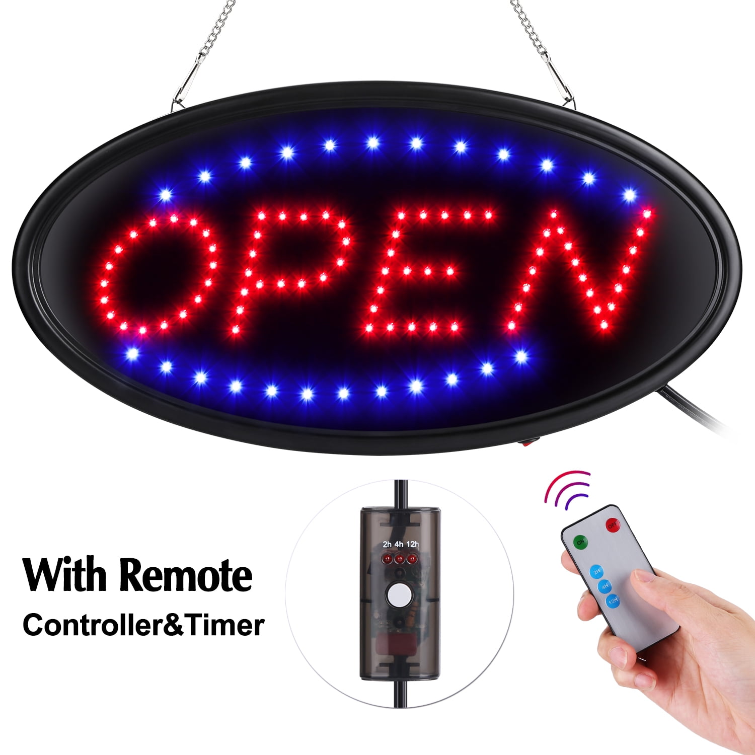 Fitnate 19x10inches Electric Business LED Open Sign Advertisement Board ...