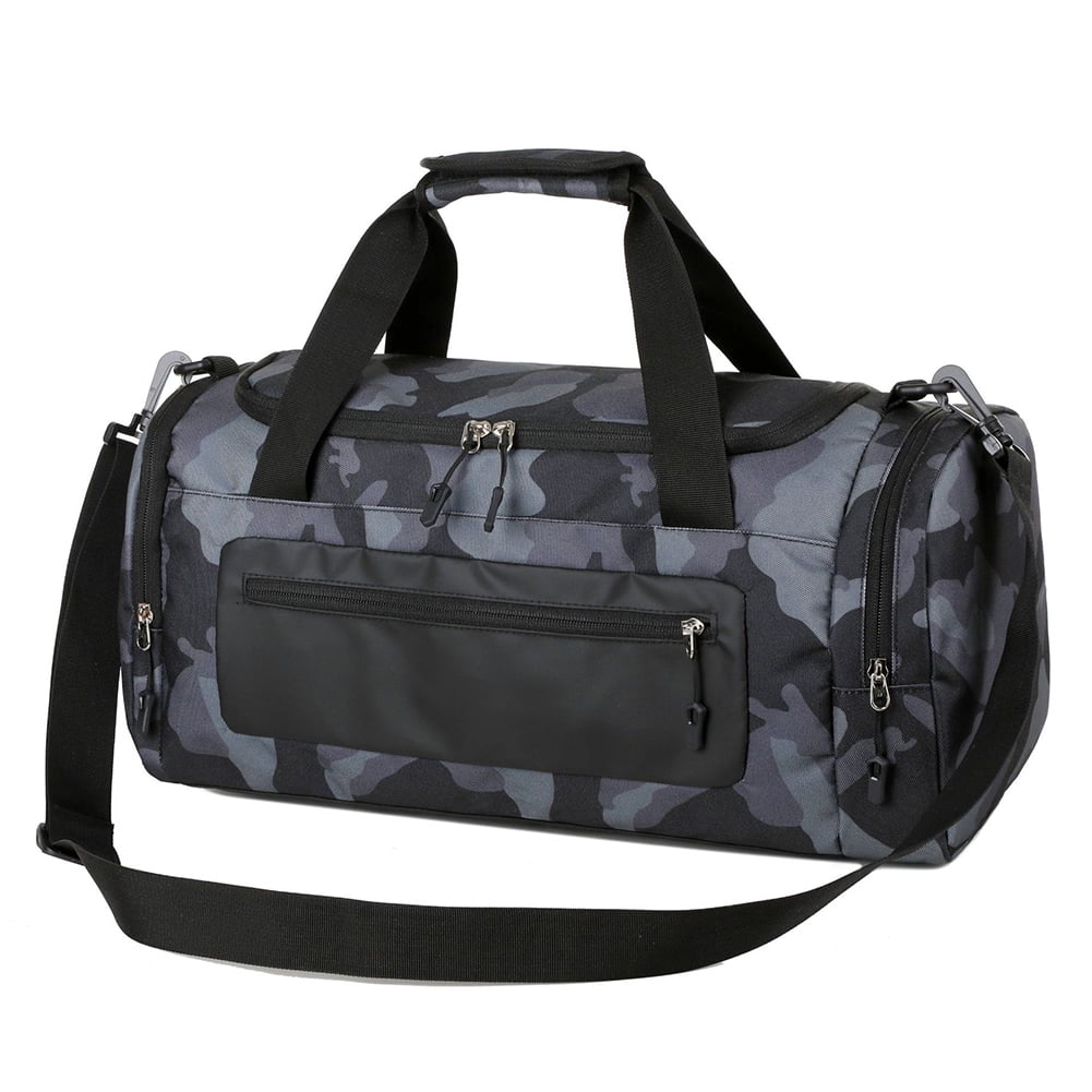Fitness Bag Carry Handle with Shoe Compartment and Wet Pocket (Camo ...