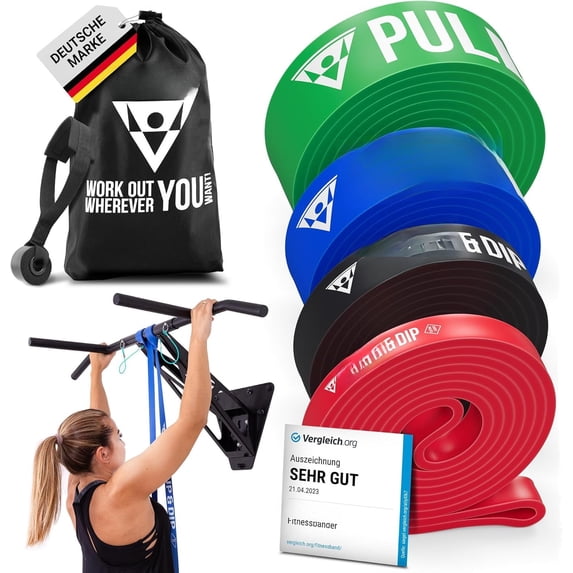 Fitness Bands, Resistance Bands with Bag, Door Anchor (with Sets) and ...