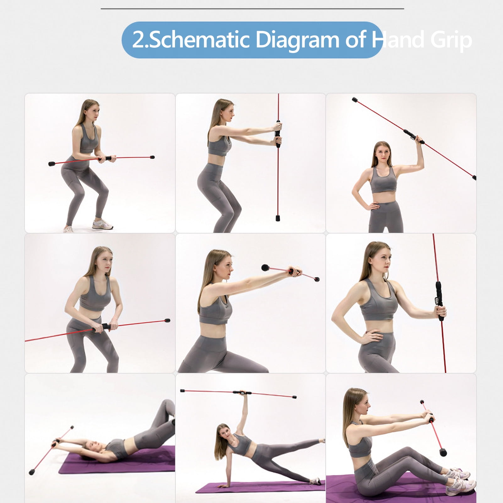 Fitness Bar,Fitness Stick Muscle Fat Body Fitness Rookin Dsfen ...