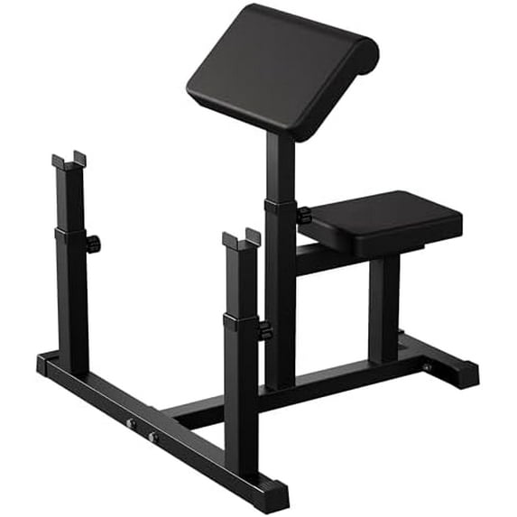 Fitness Black Adjustable Arm Preacher Curl bench, Bicep Tricep Curl ...
