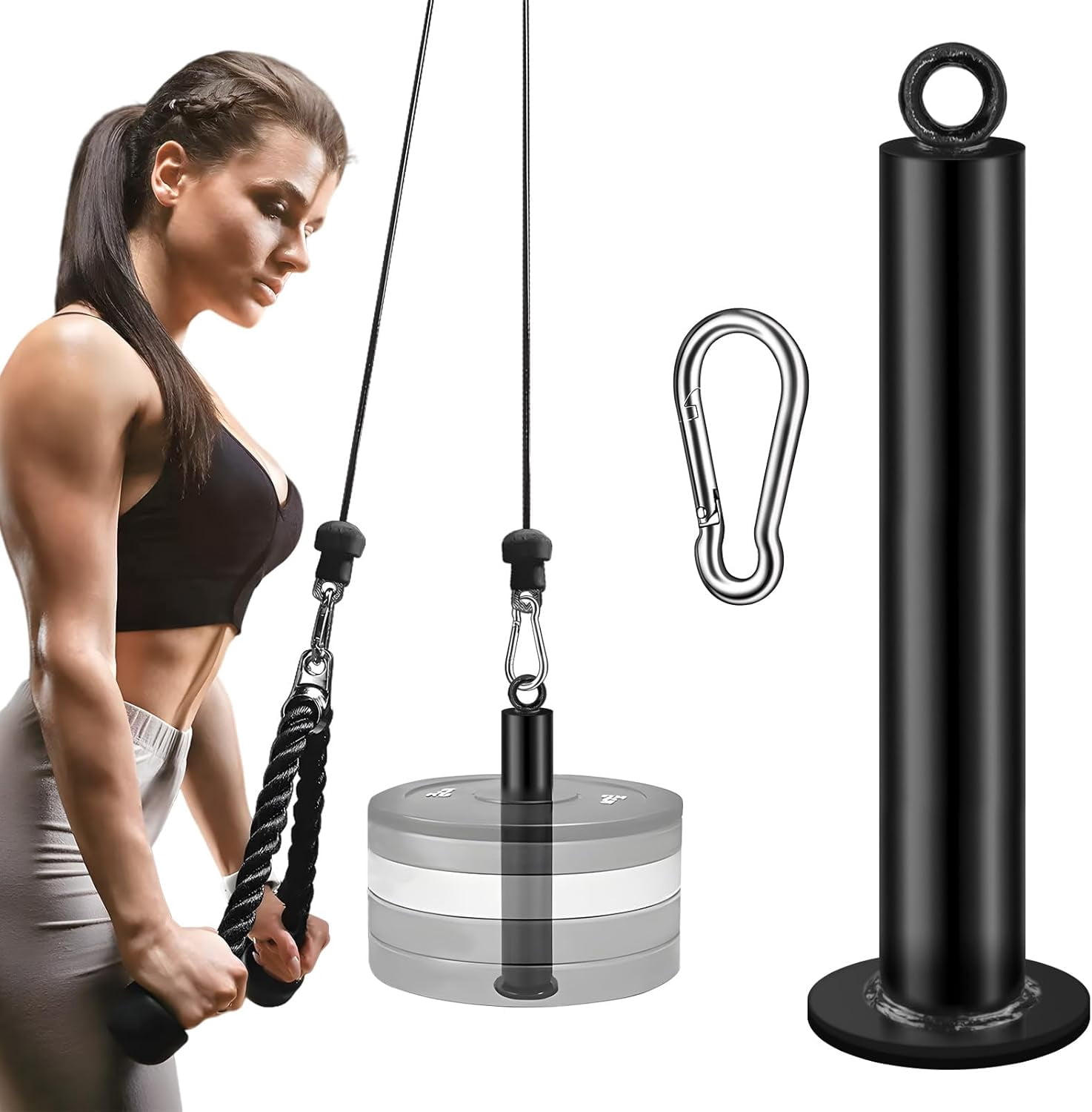 Fitness Cable Pulley System, Gym LAT and Lift Pulldown Machine ...