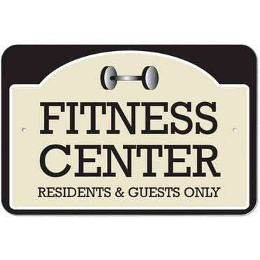 Fitness Center Rules 9" x 6" Metal Sign - Walmart.com